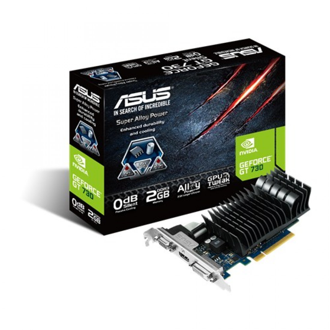 ASUS GeForce GT730 2GB GDDR3 (GT730-SL-2GD3-BRK) - GT730